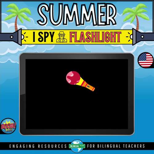 Boom Cards™ SUMMER VOCABULARY I Spy Flashlight ESL Game for Distance ...