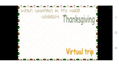 Virtual trip: Thanksgiving Around the World NO PREP worksheets (Black ...