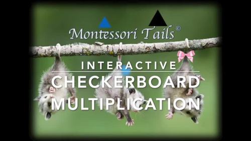 Interactive Montessori Checkerboard Multiplication by Montessori Tails