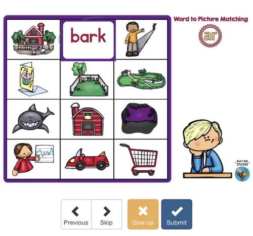 Bossy R | Boom Cards | R-Controlled Vowels -AR- Game by Busy Bee Studio