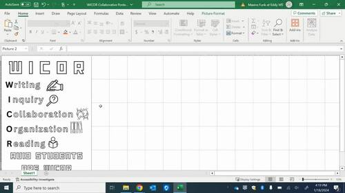 WICOR Collaborative Poster / AVID Poster / WICOR Anchor Chart / AVID Poster