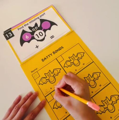 Halloween Number Bonds to 5 and 10. Missing Part and Missing Whole Task ...