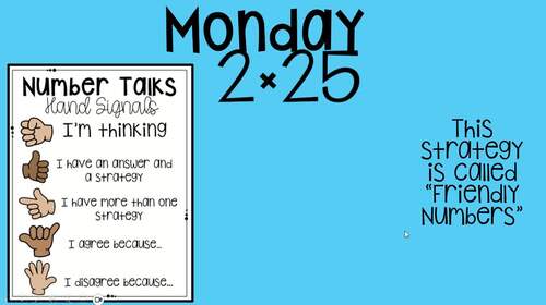 45 Day Number Talk Strings Multiplication Math Talks- Multiplication ONLY