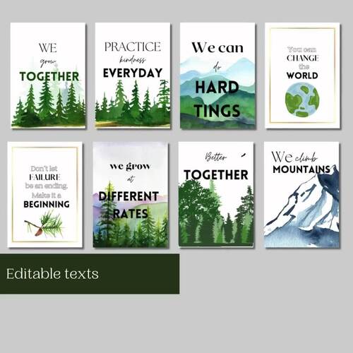 Forest classroom posters | Out of the woods | woodland classroom decor