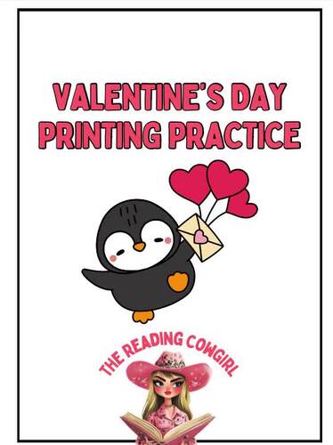 Valentine’s Day Printing Practice – Handwriting & Letter Formation | 20 ...