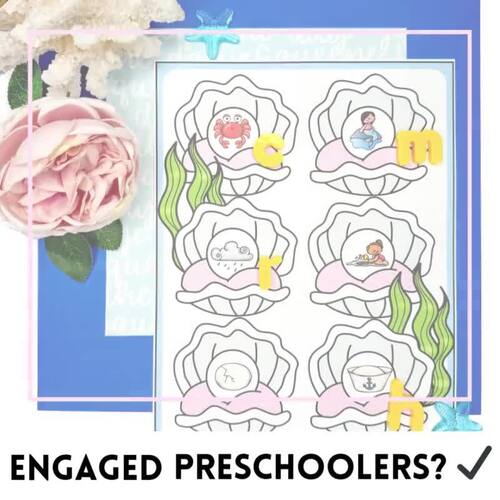 Seashell Initial Sound Match Activity - Ocean Literacy Activity ...