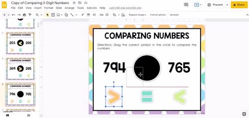 Digital Math Comparing Numbers Base Ten Blocks Greater Than Less Than ...