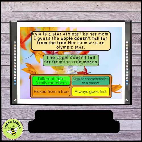 Fall Idioms in Context Digital Learning Boom Cards by Ivybee Speech
