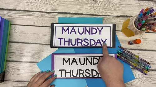 Holy Week Activities Maundy Thursday Bible Bulletin Board Subway Art