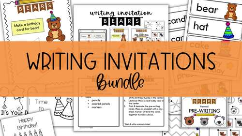 Preschool Writing Invitations BUNDLE by Lovely Commotion Preschool ...
