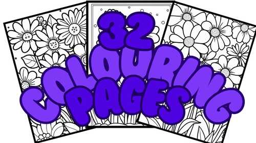 Mindfulness : Flowers Colouring Book/Pages by Designed by Connie