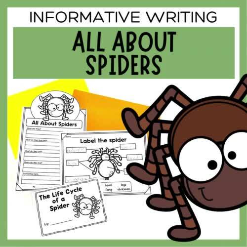 All About Spiders Informational Writing Prompts | Science | Label The ...