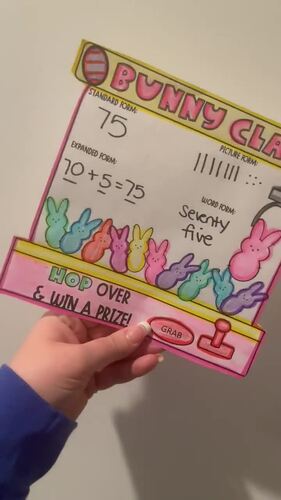 Easter Spring Math Place Value Craft by The Teaching Diva Corner