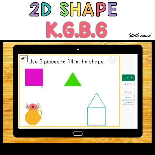 Composing 2D Shapes - BOOM CARDS™ K.G.B.6 by Limes and Lemons | TPT