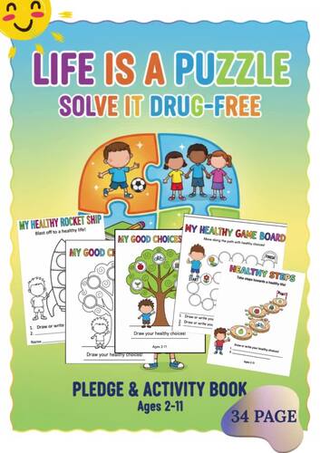 Life is a Puzzle, Solve It Drug-Free! Activity Kit by FUN Teaching Garden