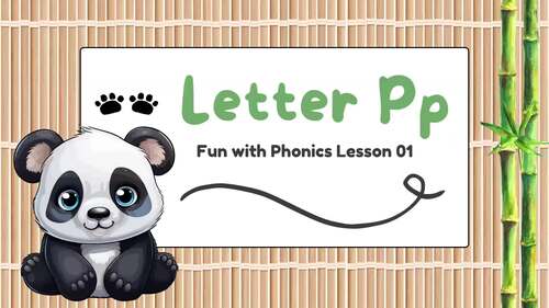 Phonics Letter P Full Lesson Plan (PPT + Worksheet) - Lesson 1 to 3 Bundle