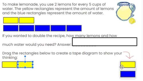 Ratio Drag and Drop Activity | Double Number Line & Tape Diagram ...