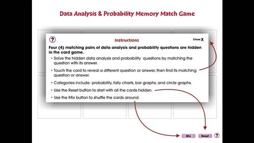 Data Analysis & Probability: Memory Match Game - MAC Gr. PK-2 | TPT