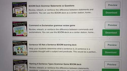 4 Types of Sentences Complete BOOM Cards Bundle 4 decks by Stars in the ...