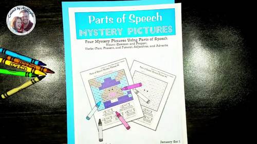 Winter Parts of Speech Mystery Pictures | Grammar Mystery Pictures ...