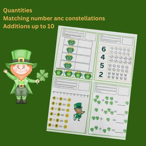 Día de San Patricio - Math Activities - Preschool, PK, Kindergarten