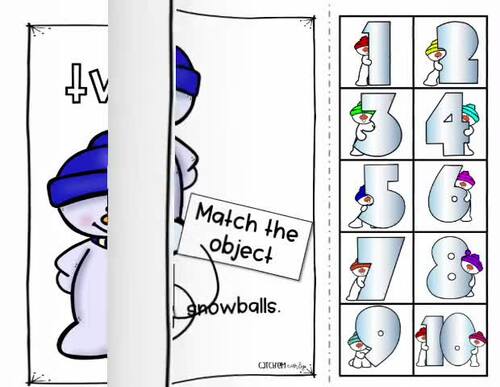 Interactive Adaptive Counting Book "I See Snowballs" Pre-K Special ...