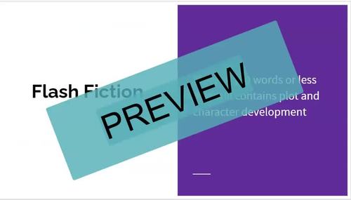 FLASH FICTION (short short stories) LESSON for ELA digital and print