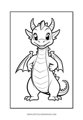 Coloring Page Dragon for Kids Vol 4: Dragon at Work by Art coloring book