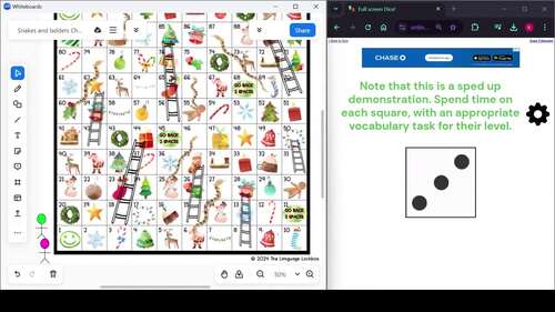 Christmas | English Vocabulary | Snakes & Ladders Game | ESL / EFL ...