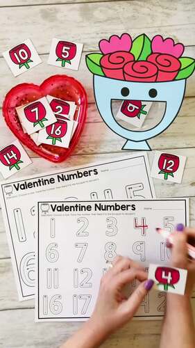 Valentine's Feed Me Number Tracing - Tracing Numbers 0 to 5, 1 to 10 or ...