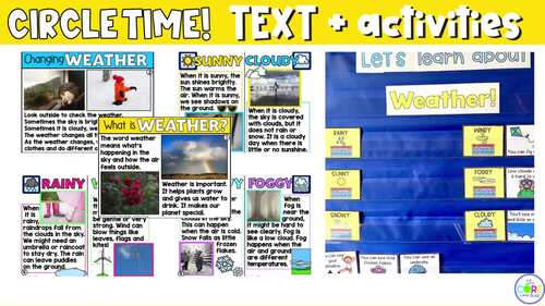 Weather Circle Time Activities for Preschool-PreK Group Activities