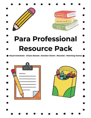 Printable Visual Supports & Game Black & White Para Professional ...