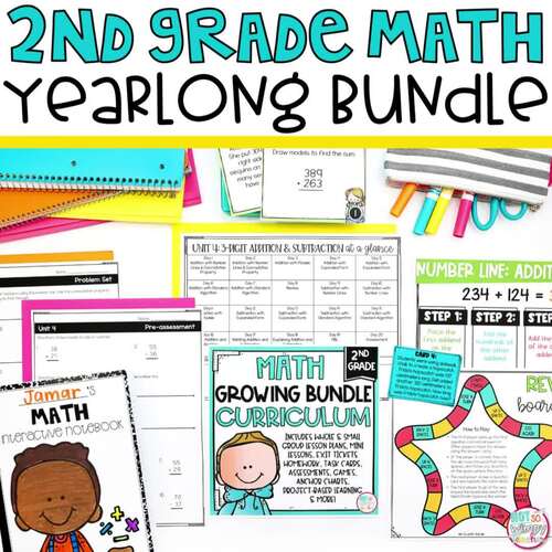 3-Digit Addition & Subtraction Math Unit with Activities for SECOND GRADE