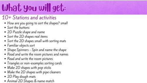 Two-dimensional - 2D Shapes - for Kindergarten by Mrs Gray Loves Learning