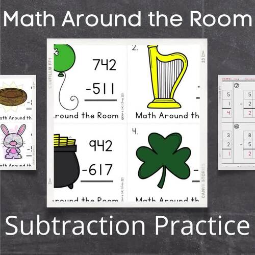 Math Center - Subtraction Within 20, 2 Digit Subtraction or 3 Digit ...