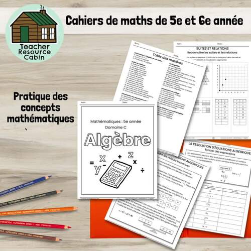 Grade 5/6 Ontario FRENCH Math Workbook Bundle by Teacher Resource Cabin
