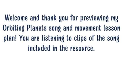 Orbiting Planets Song and Movement Activity by Move Sing and Learn