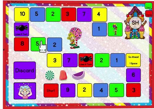 Candy Craze For Articulation Gameboard (SH/CH) No Print, Teletherapy ...
