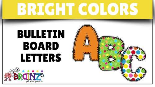 Bright & Bold Bulletin Board Letters A-Z & 0-9 | Colorful Classroom ...