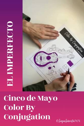 Cinco de Mayo Color By Conjugation El Imperfecto (Regular & Irregular)
