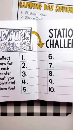 Camping Themed Centers | End of the Year Theme Day | Camping Theme Day