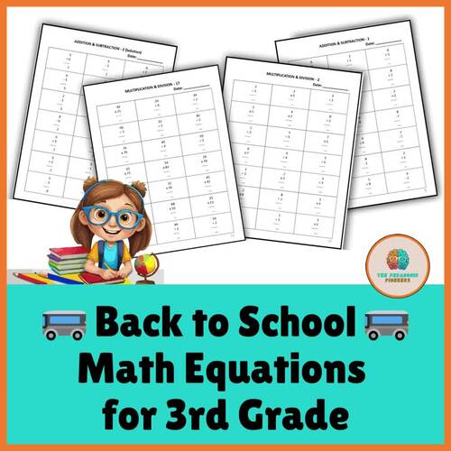3rd Grade Math Equations: Addition and Subtraction | Multiplication and ...
