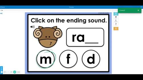 Identifying Ending Sounds Boom Cards™ by Teach then Cheer - Nathalie Gaebe