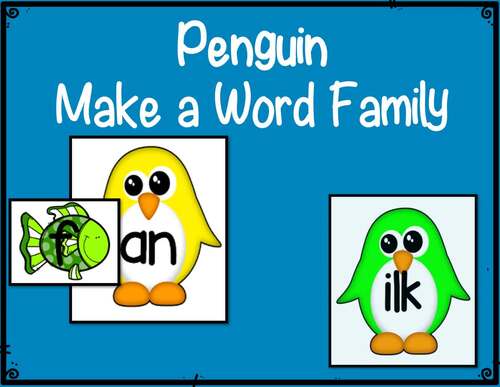 Penguins Make A Short Vowel Word Family Center by The Teaching Scene by ...