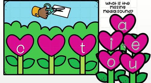 VALENTINES Theme MEDIAL Sound-ONLINE Distance Learning Google Digital +PPT