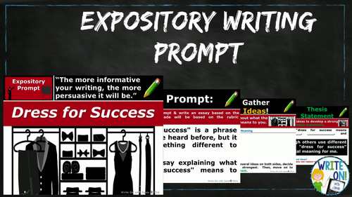 Expository Writing Essay Prompt Dress for Success | Distance Learning