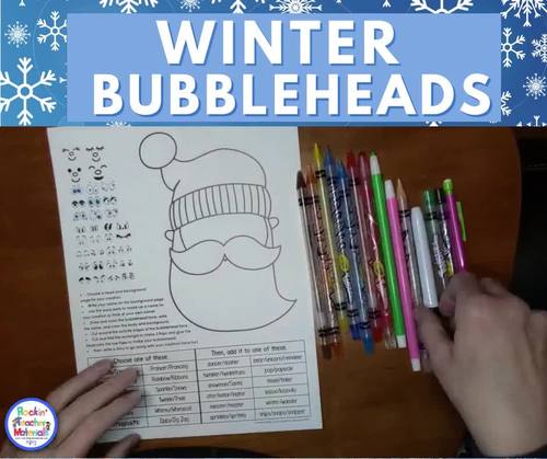Winter and Christmas Creative Writing Craftivity - Bubbleheads | TpT
