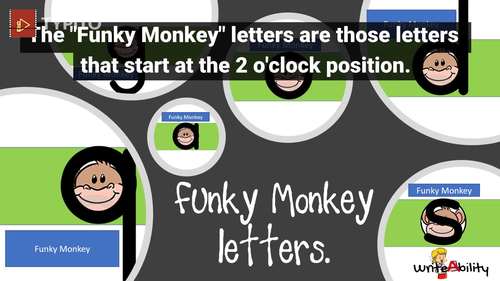 "Funky Monkey" Letter formation PowerPoint by WriteAbility | TPT