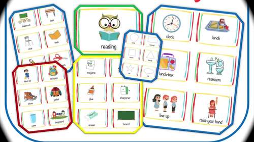 ESL Students At School Visual And Voice Dictionary Boom Cards™ Game ...