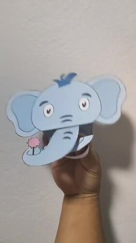 Dr. Seuss Week Craft Horton Elephant Build Hand Puppet Reading Month ...